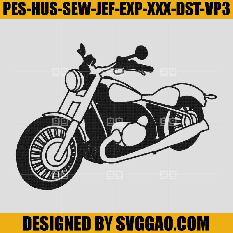 Motorcycle Embroidery Design, Moto Embroidery Machine File