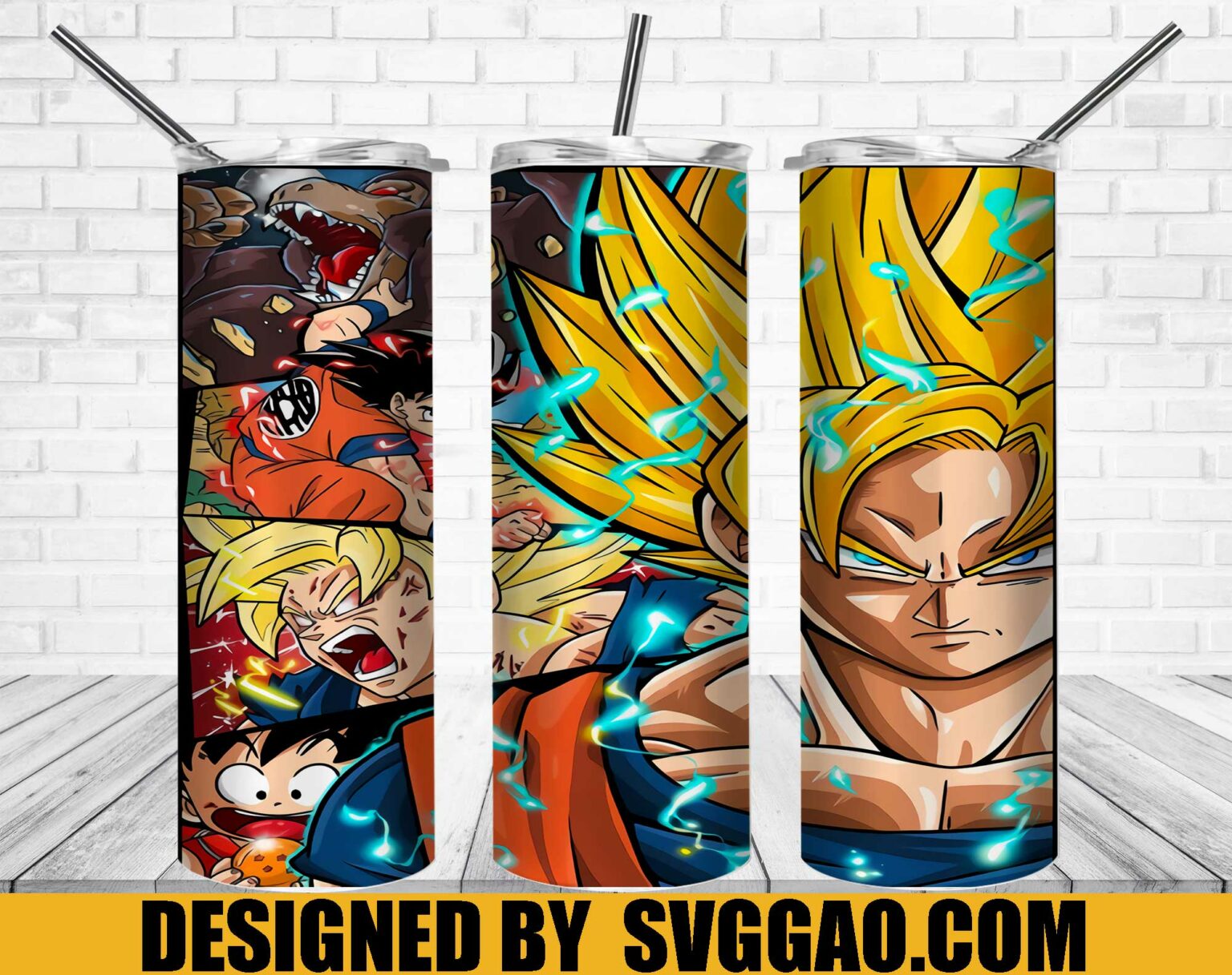 Goku 20oz Skinny Tumbler Designs, Goku Sublimation Designs PNG – SVGGAO