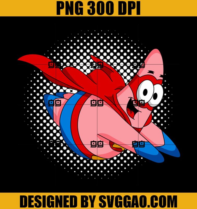 Super Patrick PNG, Cartoon Patrick PNG