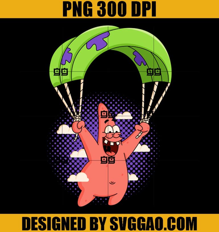 Patrick Parachute PNG, Funny Patrick PNG