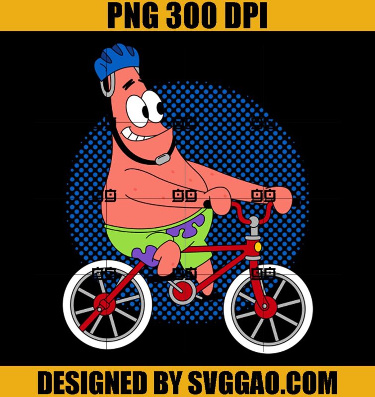 Patrick Bicycle PNG, Cartoon Patrick PNG