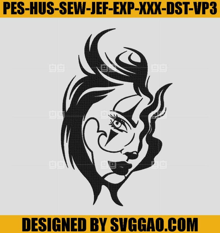 Joker Chic Embroidery Design, Pretty Girl Embroidery