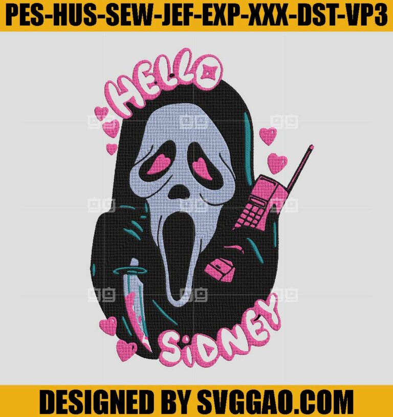 Hello Sydney Embroidery Design, Halloween Embroidery Machine File – SVGGAO