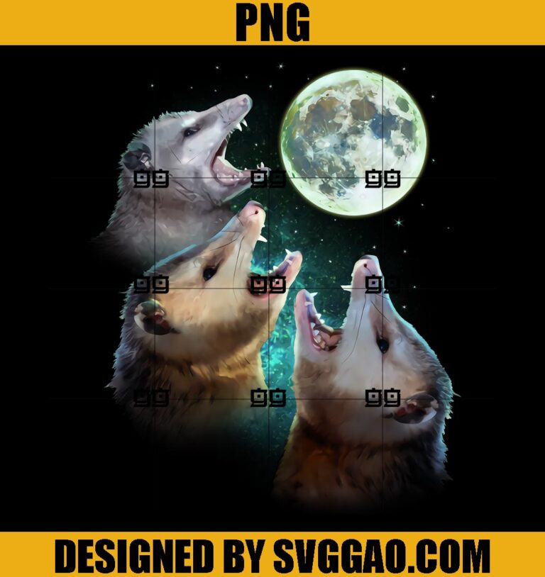 Three Opossum Moon With 3 Possums And Dead Moon PNG, Halloween PNG – SVGGAO