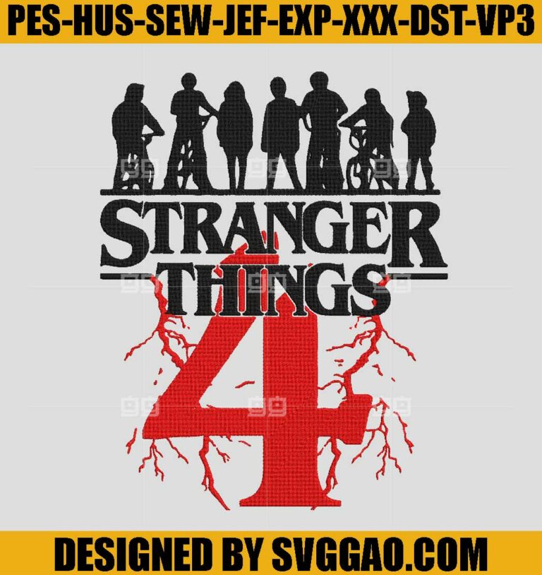 Stranger Things Season 4 Embroidery Design, Friends Dont Lie Demogorgon ...