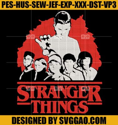 Stranger Things Embroidery Design, Stranger Things Friends