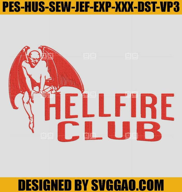 Stranger Things 4 Embroidery, Evil Hellfire Club Embroidery