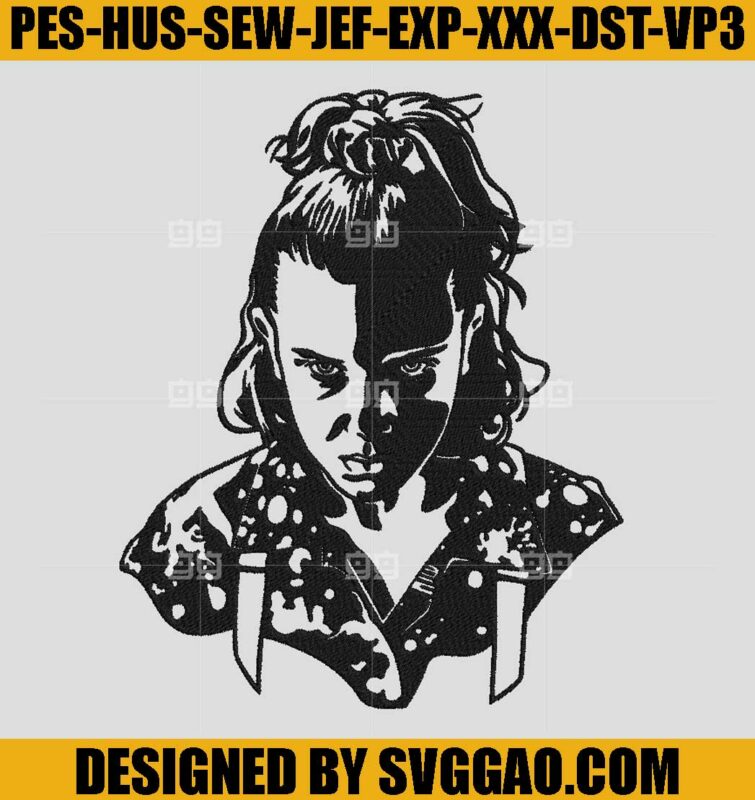 Eleven Embroidery Design, Stranger Things Embroidery Design