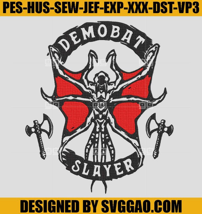 Demobat Slayer Stranger Things Embroidery Design, Vecna Embroidery ...