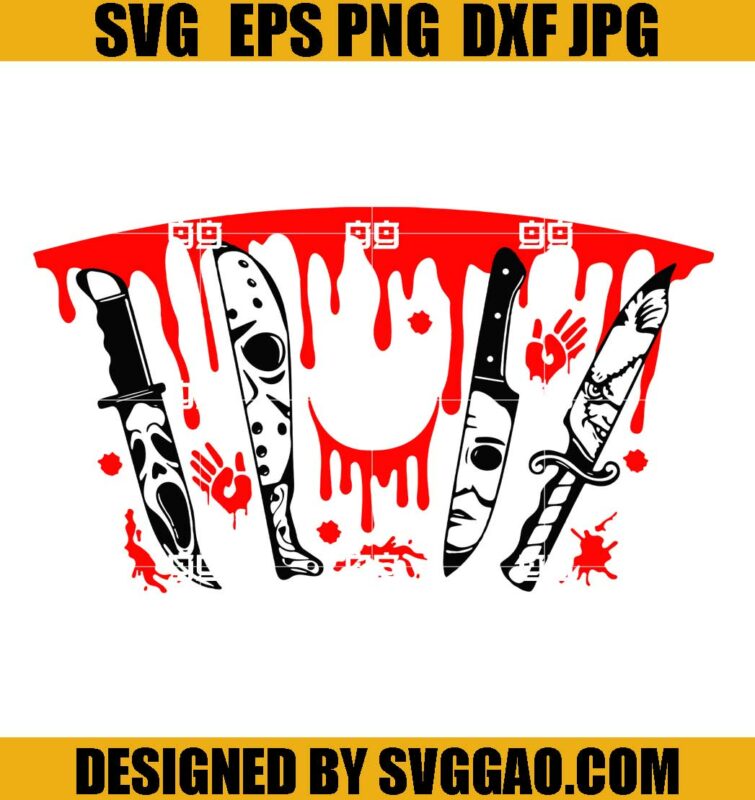 Horror Knife Bloody SVG, Horror Movie Bloody SVG, Starbucks Scary Movie ...
