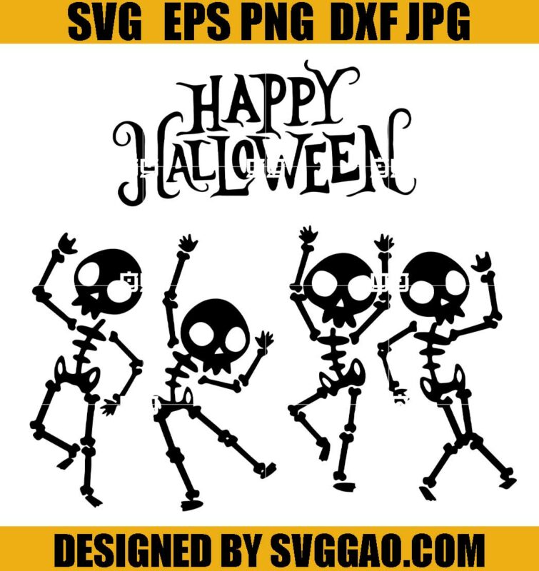 Happy Halloween Skeleton SVG, Skeleton SVG