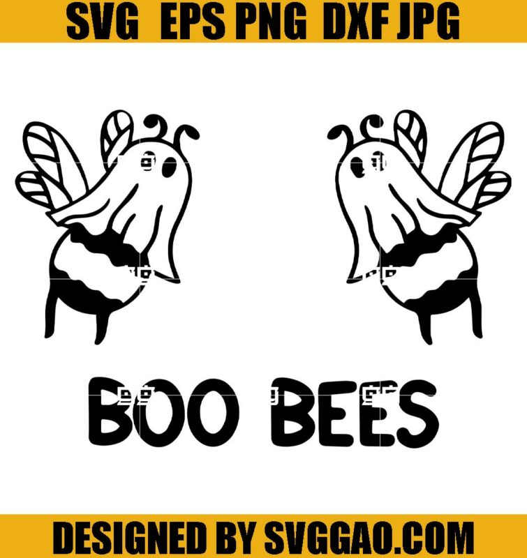Boo Bees SVG, Happy Halloween SVG, Bee SVG