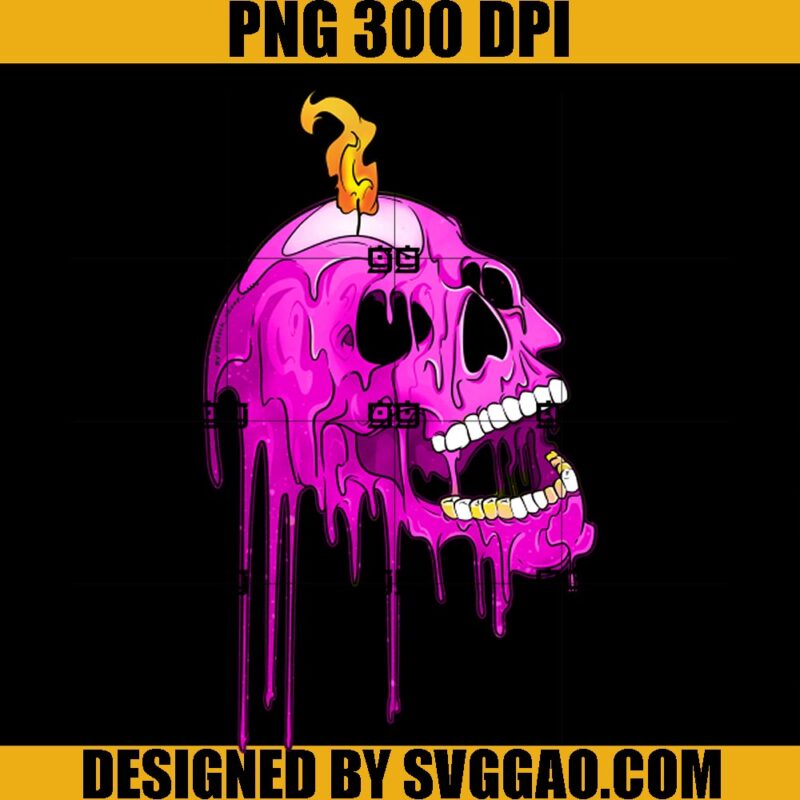 Spellbound Devil Melting Skull PNG, Skull Halloween PNG – SVGGAO