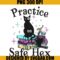 Practice Safe Hex PNG, Cat Halloween PNG