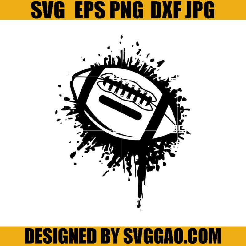 Football Splatter SVG, Football SVG, Sport Football SVG