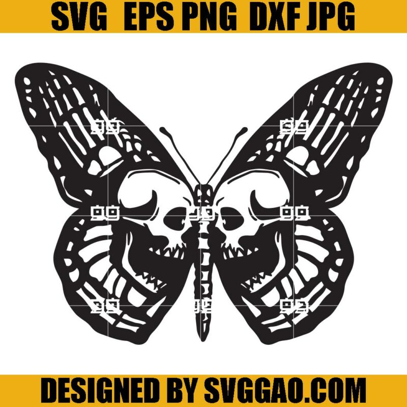 Skull Butterfly SVG, Skeleton SVG, Gothic SVG