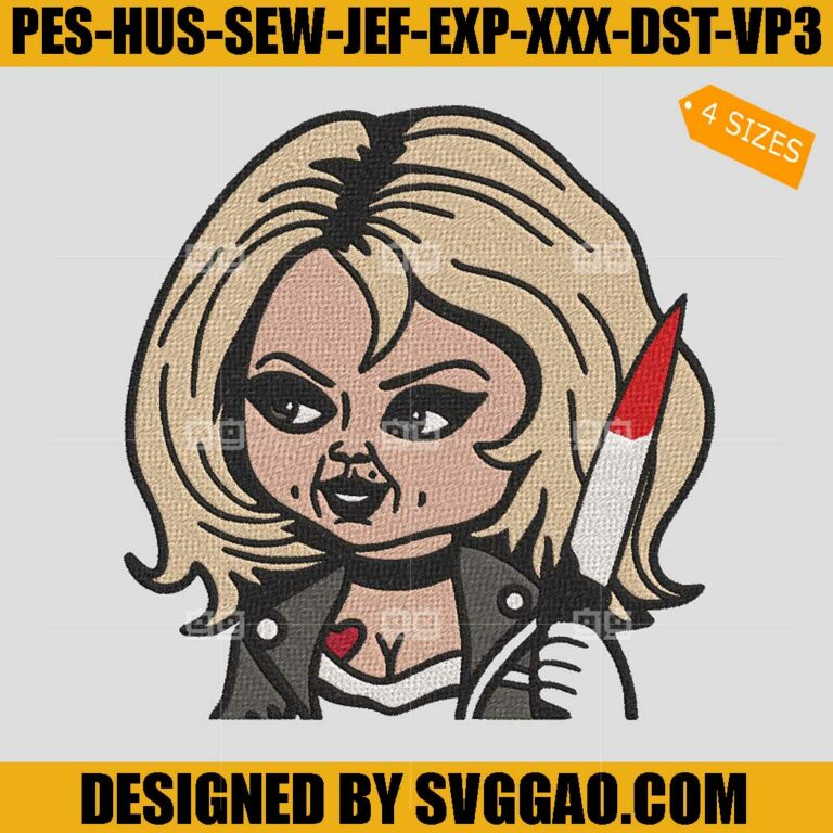 Chucky Face Embroidery Design, Chucky Knife Embroidery File – SVGGAO