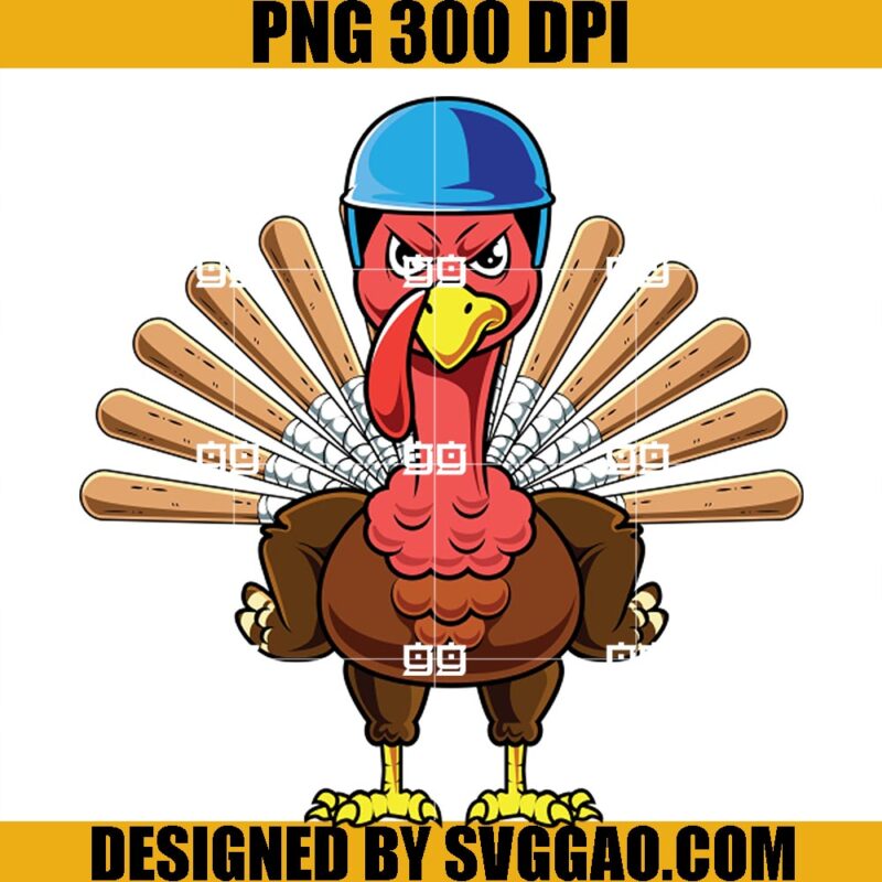 Baseball Or Softball Turkey PNG, Thanksgiving Turkey PNG