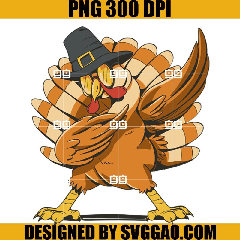 Thanksgiving Turkey Dabbing PNG, Thanksgiving PNG
