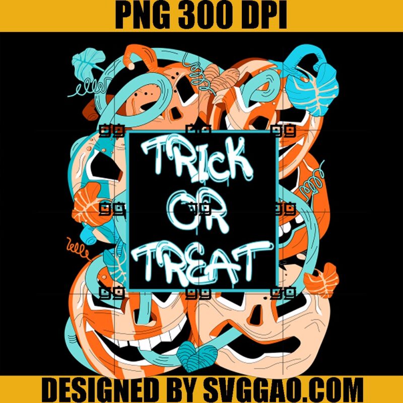 Trick Or Treat PNG, Graffiti Pumpkins PNG
