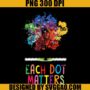 Each Dot Matters PNG, Colorful Polka Dot Unity Tree PNG