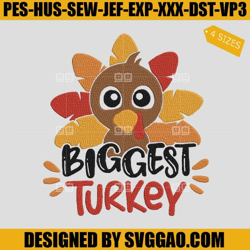 Biggest Turkey Embroidery Design, Turkeys Embroidery File
