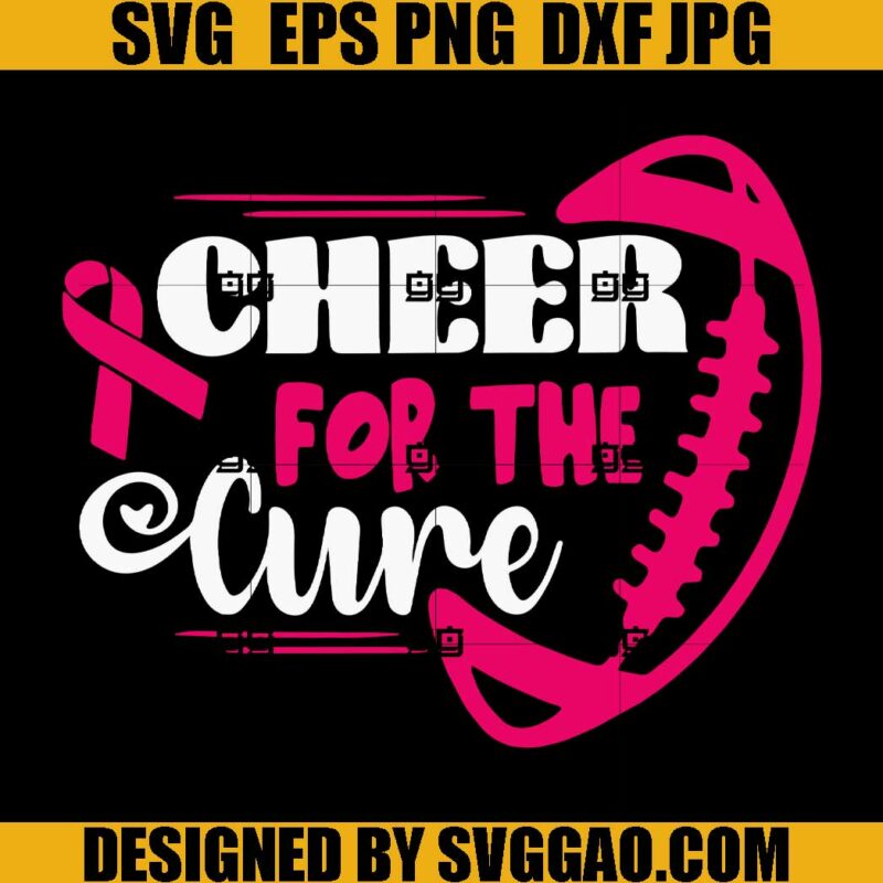 Cheer For The Cure SVG, Breast Cancer Awareness Football