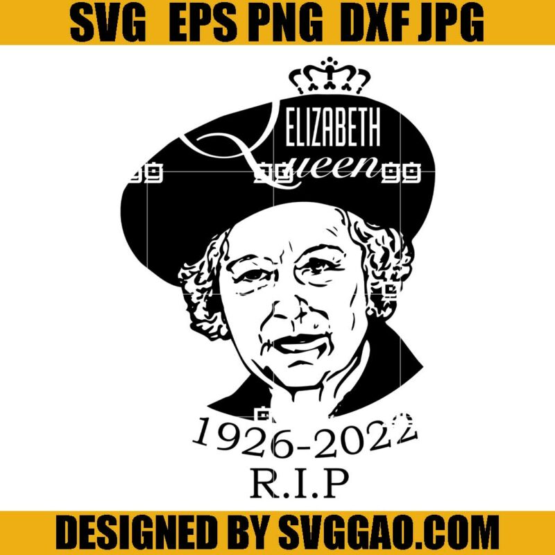 Queen Elizabeth Sweatshirt SVG, Rip Queen Elizabeth SVG, Rest In Peace ...