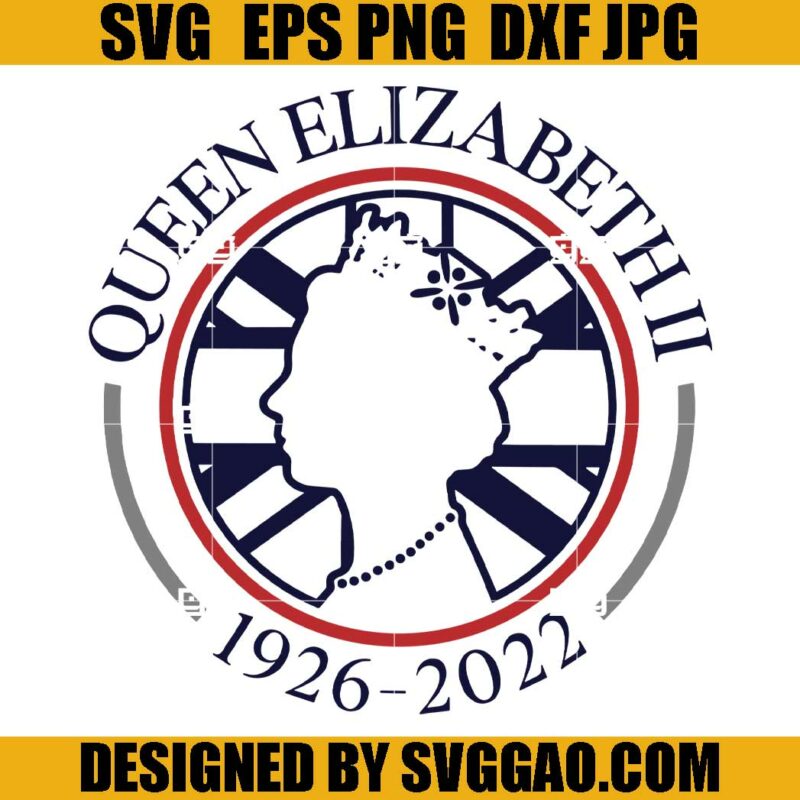 Queen Elizabeth Rip 2022 SVG, Queen Elizabeth II SVG, Flag England SVG