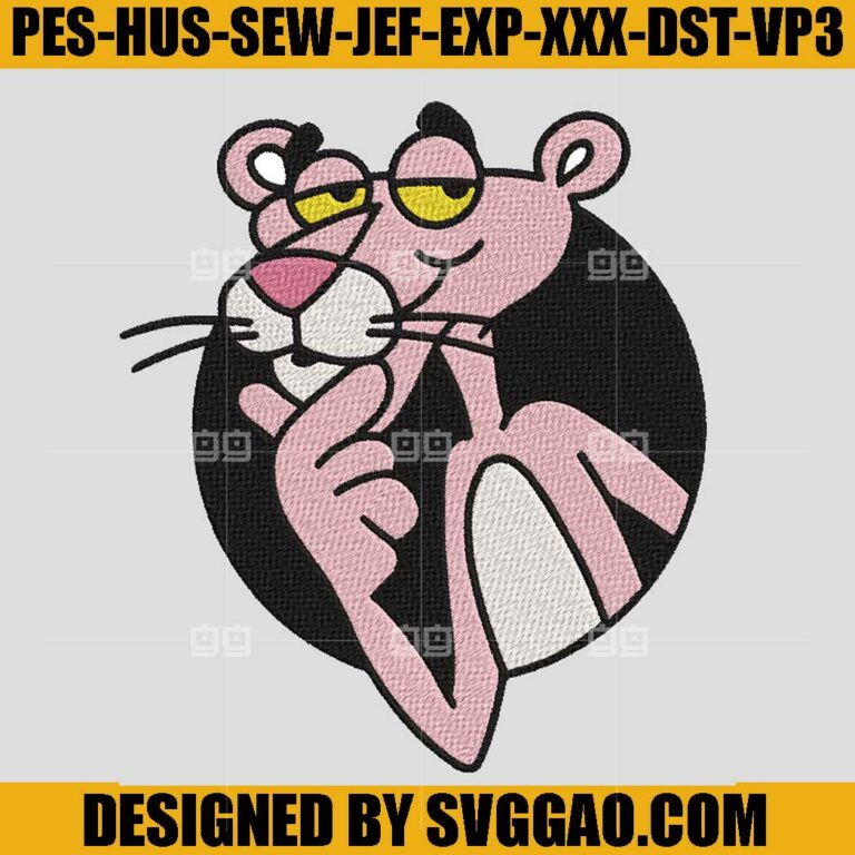 The Pink Panther Embroidery Design, Panther Pink Embroidery