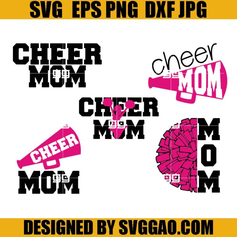 Cheer Mom SVG Bundle, Cheerleading Mom SVG, Proud Cheer Mom SVG