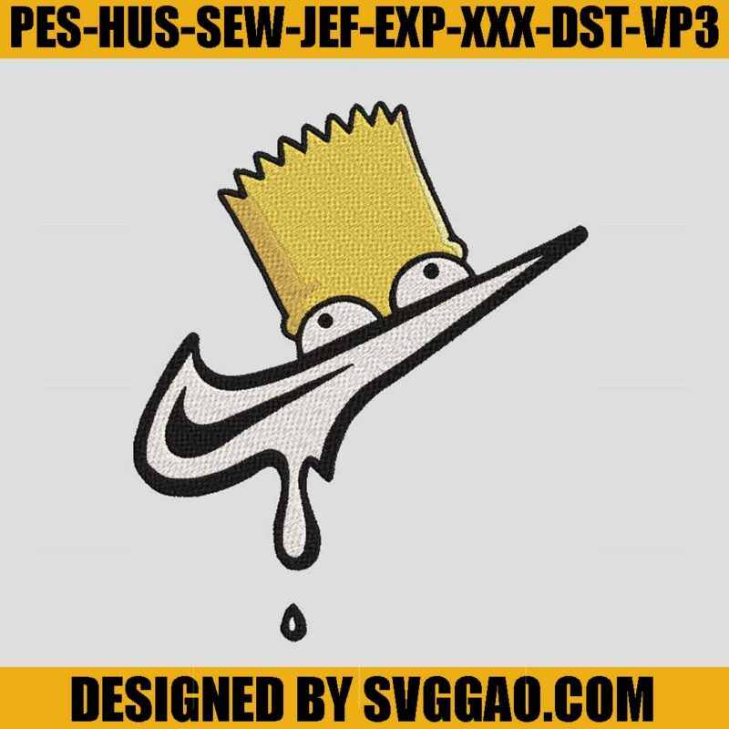 Nike Simpson Embroidery Design, Nike Logo Simpson Embroidery File – SVGGAO