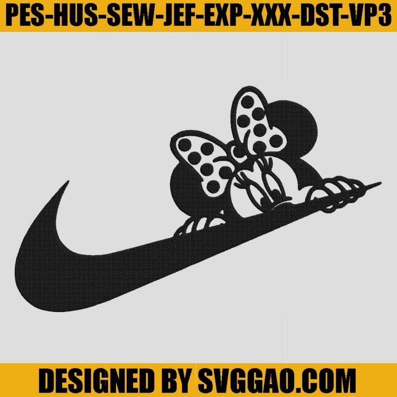 Mickey Minnie Nike Embroidery Design, Nike Disney Embroidery File – SVGGAO