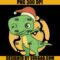 Christmas T-rex PNG, Santa T Rex PNG