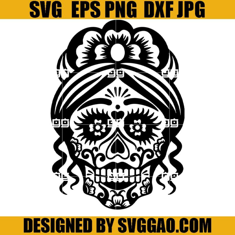 Halloween Celestial Woman Skull SVG, Skull Girl SVG