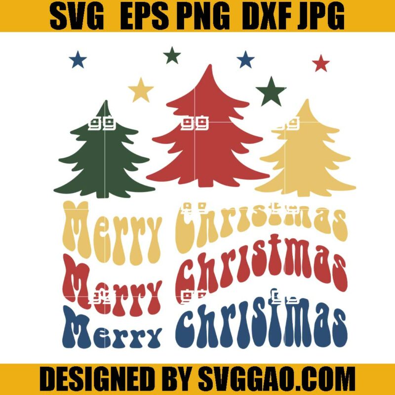 Merry Christmas Leopard SVG, Retro Christmas SVG, Smile Xmas SVG