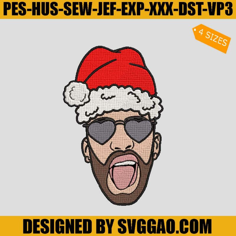 Santa Bad Bunny Embroidery Design, Christmas Bad Bunny