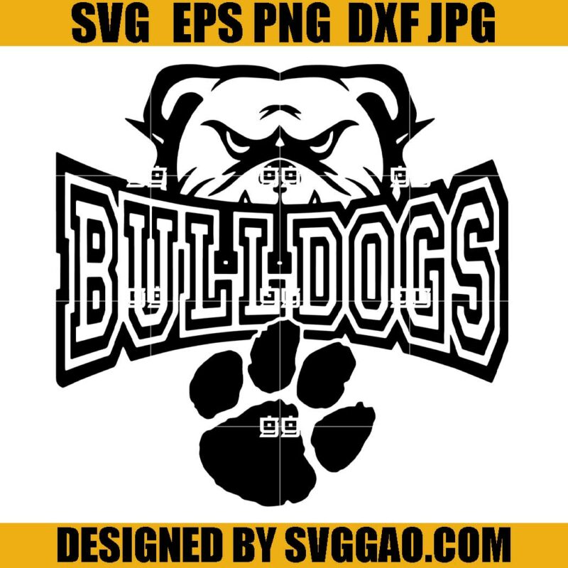 Bulldog Mascot SVG, Bulldog Football SVG, Sport SVG