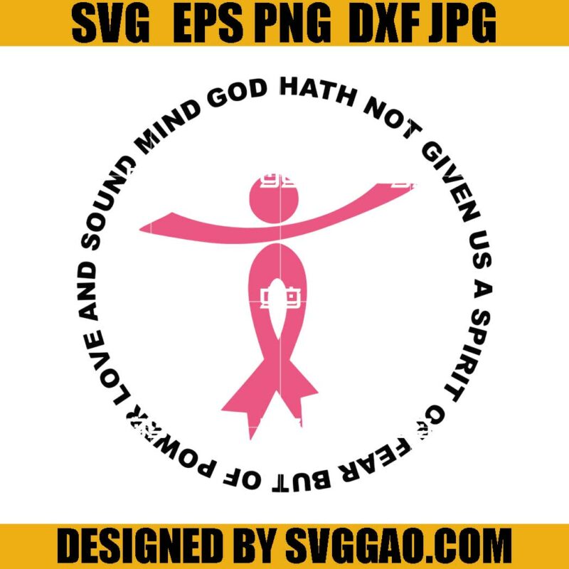 Fight Ribbon SVG, Breast Cancer SVG, Cancer Ribbon SVG