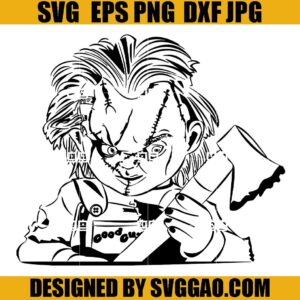 Knife Chucky SVG, Chucky Horror Movie SVG, Holding Knife SVG – SVGGAO