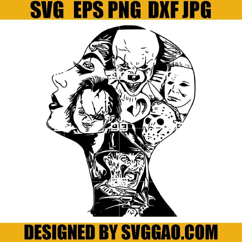 Horror Movies Characters SVG, Freddy Krueger SVG, Horror Friends SVG