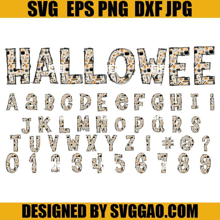 Font Halloween PNG Bundle, Happy Halloween PNG, Spooky PNG