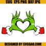 Grinch Heart Hands SVG, The Grinch Hand SVG, Christmas SVG
