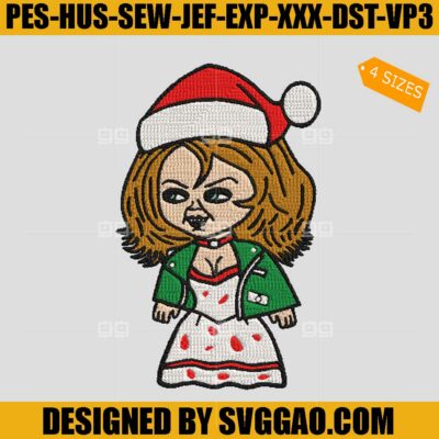 Chucky Christmas Embroidery Design, Santa Claus Chucky Embroidery File ...