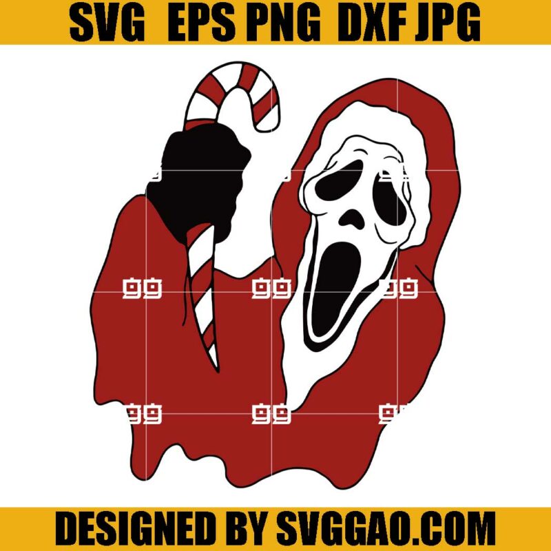 Scream Christmas SVG, Scream Candy Cane SVG, Merry Christmas SVG – SVGGAO