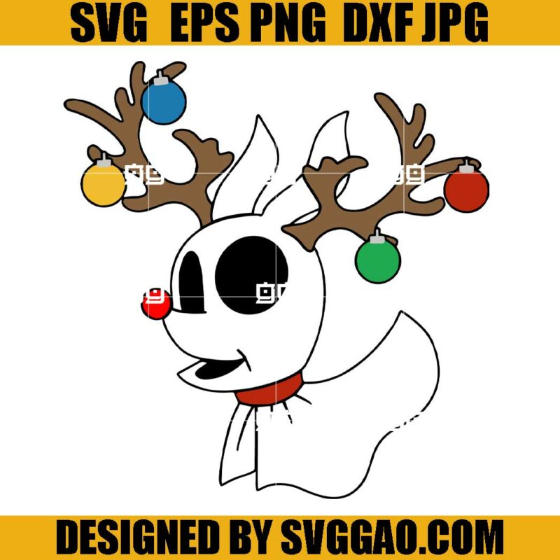 Zero Reindeer SVG, Zero Christmas SVG, Zero Xmas Light SVG