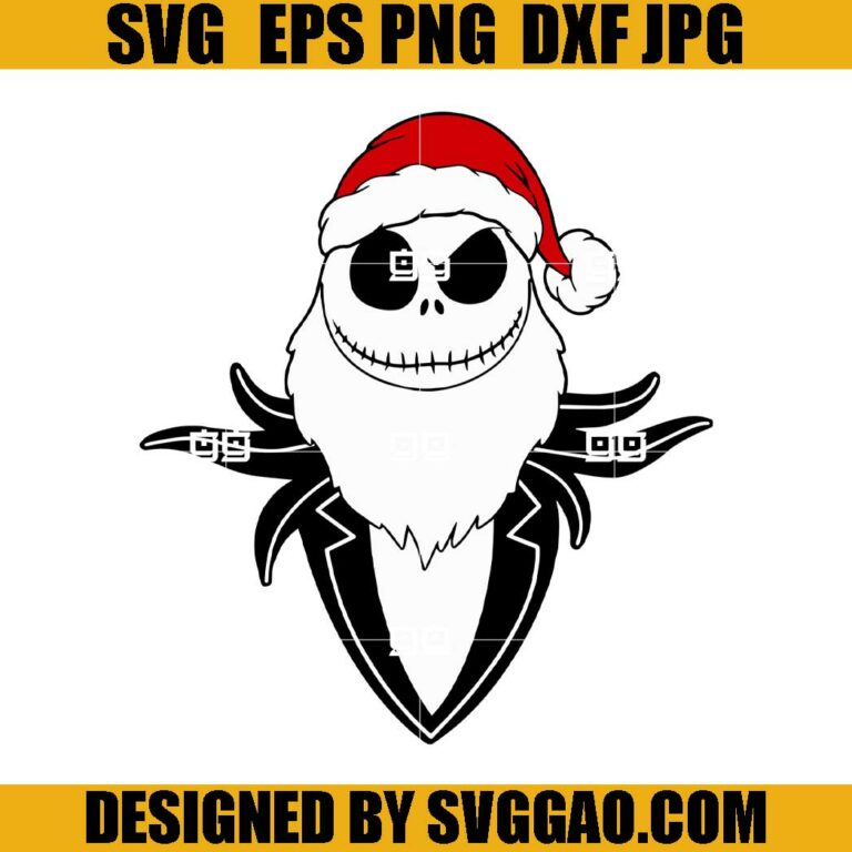Jack Skellington Santa SVG, Jack Christmas SVG, Jack Santa Claus SVG