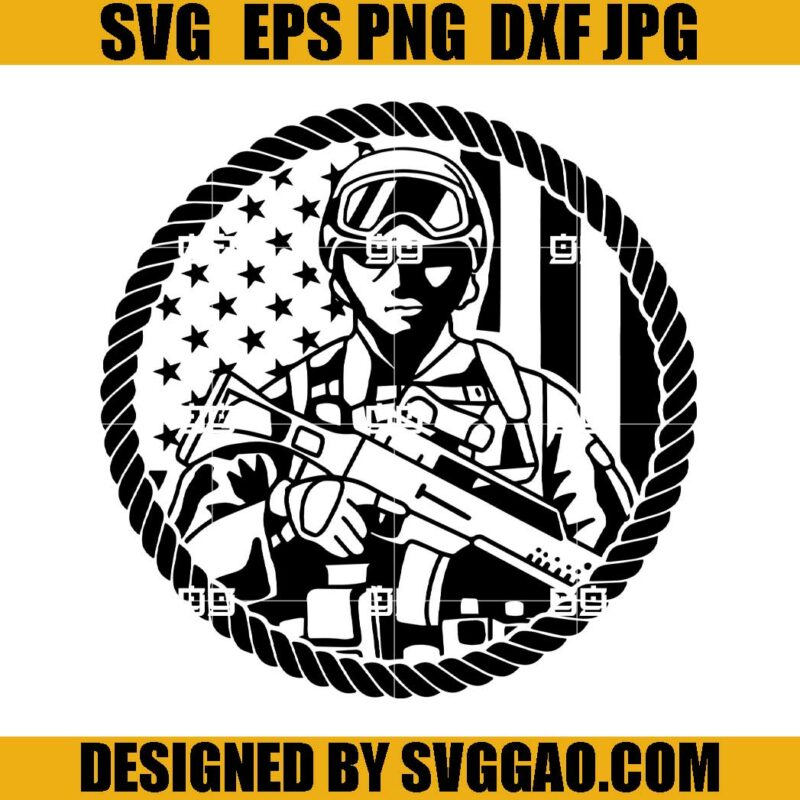 US Soldier SVG, Army Veteran SVG, Military Soldier SVG