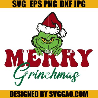 Merry Whatever SVG, Merry Grinchmas SVG, Hand Grinch SVG