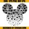 Mouse Hearts SVG, Valentine Mickey Mouse SVG
